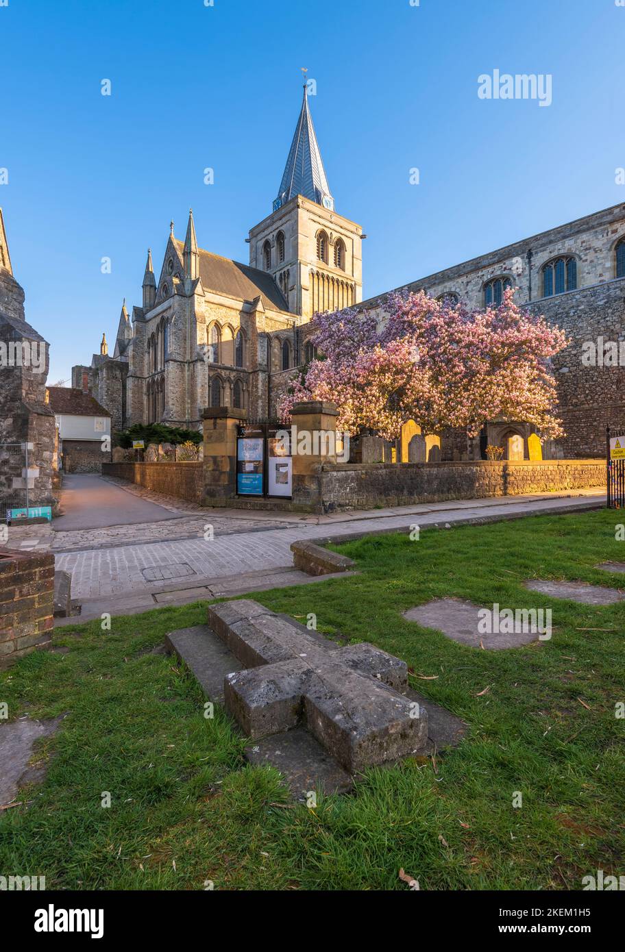 Rochester Cathedral; an English church of Norman architecture in ...