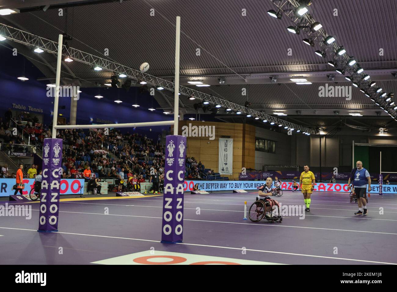 Sheffield, UK. 13th Nov, 2022. Nathan Collins of England converts for a ...