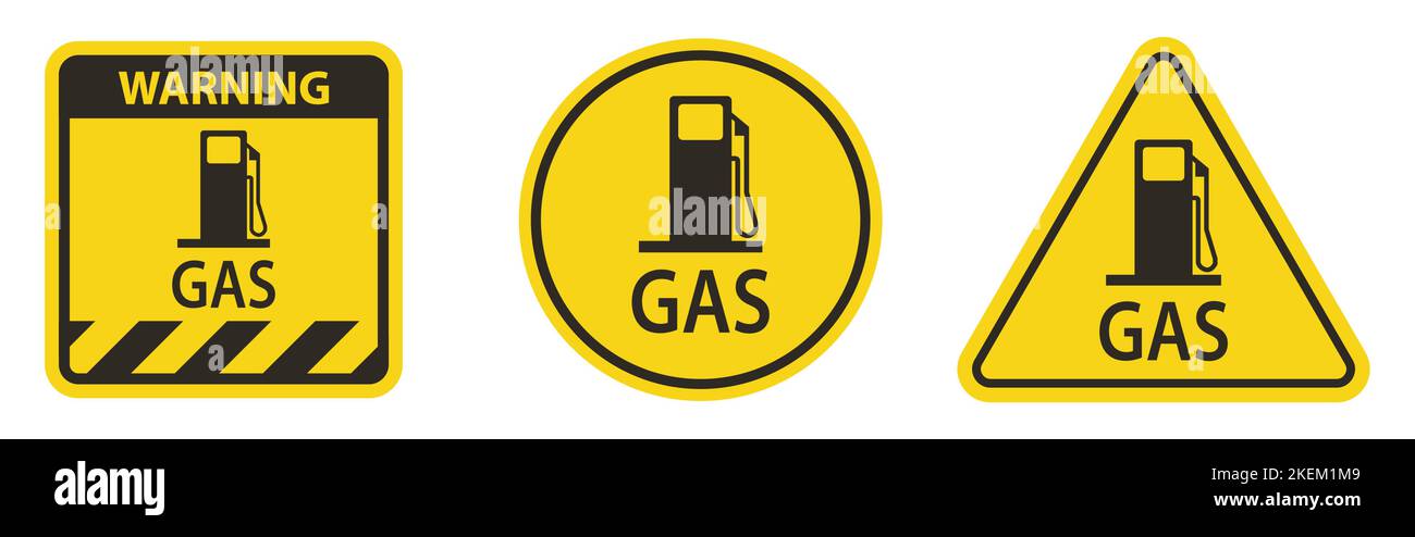 Gas Traffic Sign On White Background Stock Vector Image & Art - Alamy