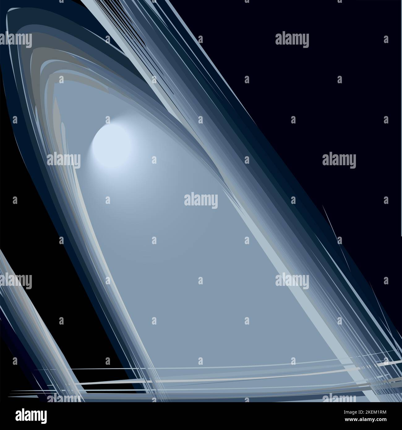 Dream vision on a full moon evening. Blue vintage abstract vector ...