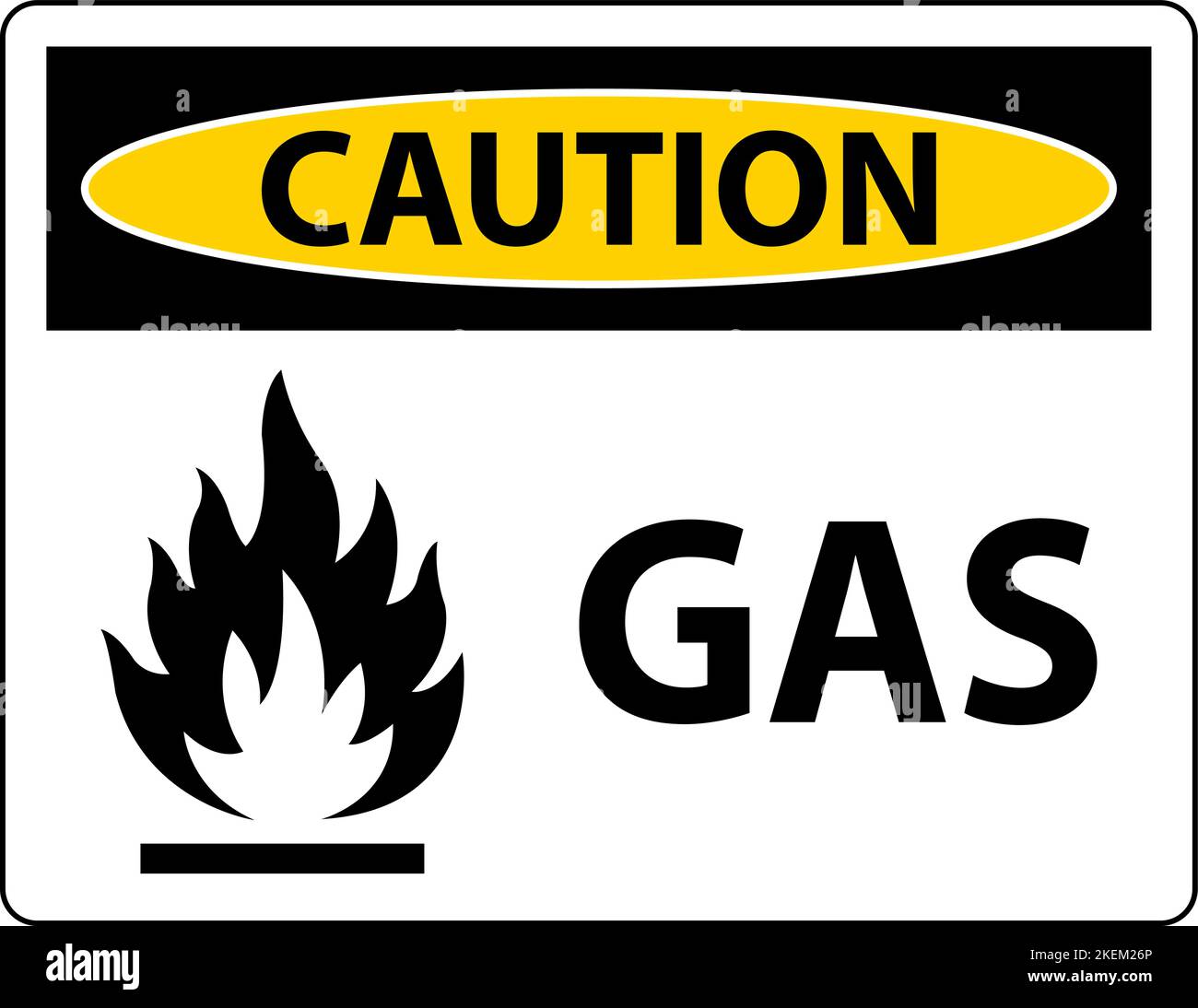 Symbol Caution Sign Gas On White Background Stock Vector Image & Art ...