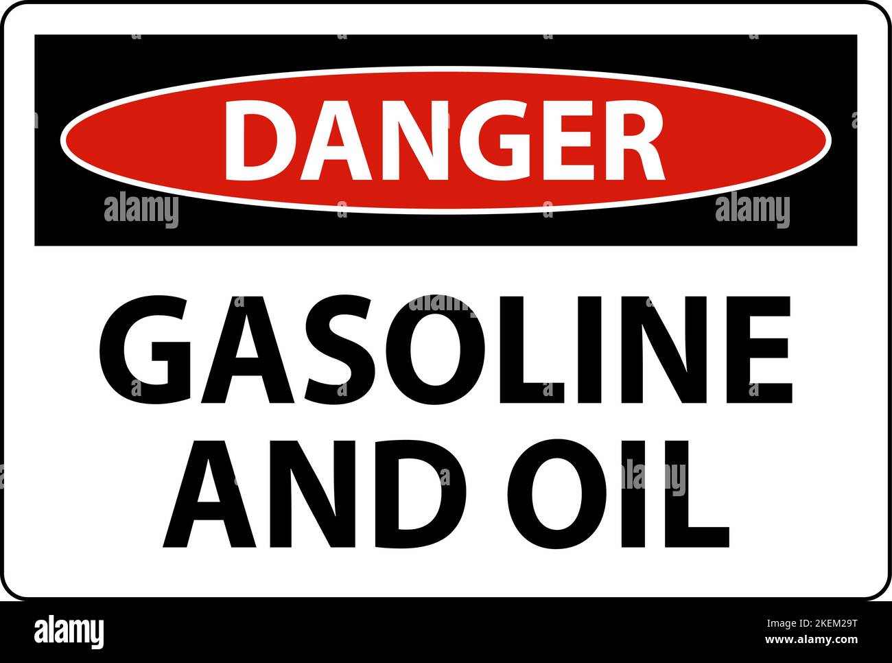 Danger Sign Gasoline And Oil On White Background Stock Vector Image ...