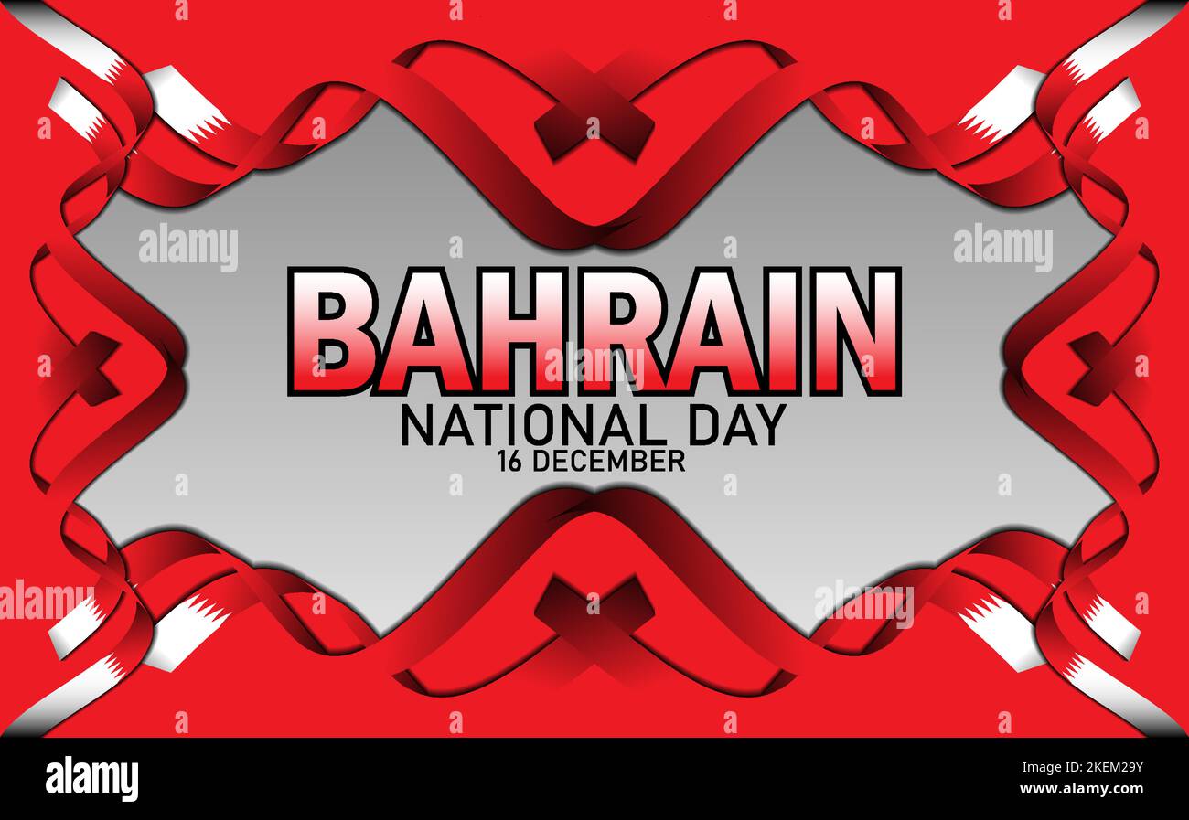 illustration of greeting card for Bahrain national day celebration ...
