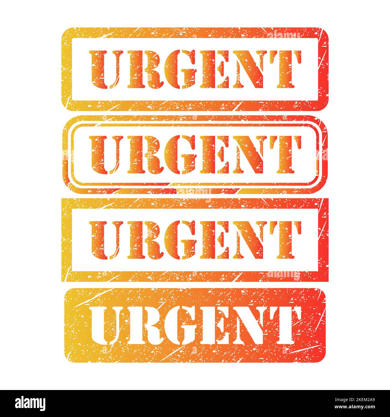 Set of Urgent stamp symbol, label sticker sign button, text banner ...