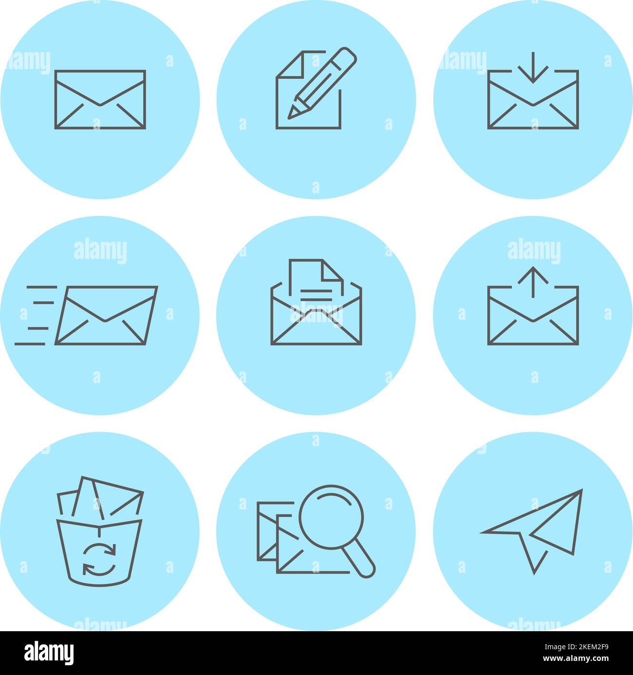 Mail and envelope icons. Vector set contains envelope, mail, compose ... Mail and envelope icons. Vector set contains envelope, mail, compose ...