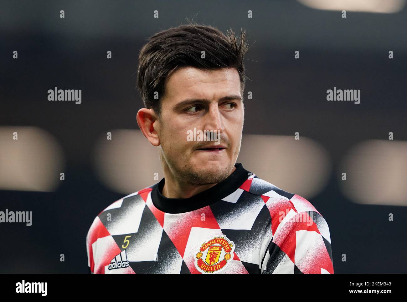 Manchester United's Harry Maguire before the Premier League match at ...