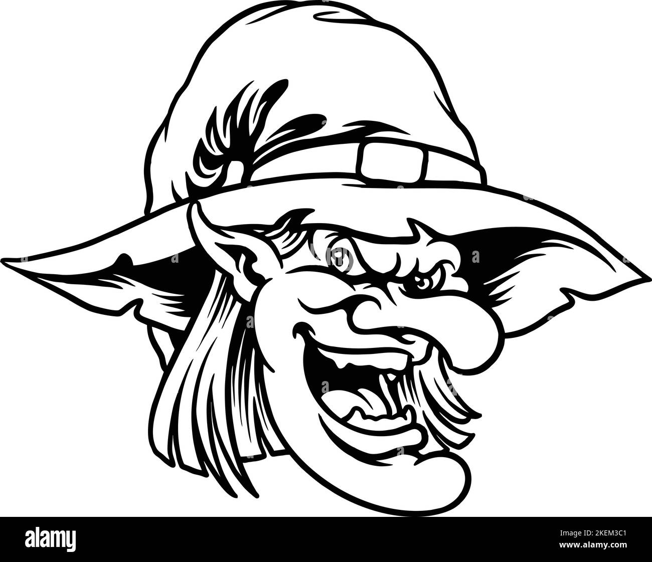 Witch Clip Art Black And White