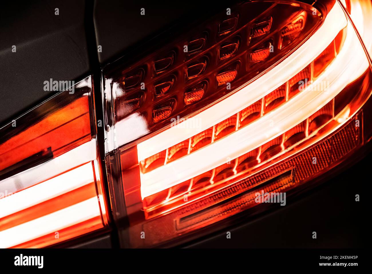 Led sport car tail light detail Stock Photo - Alamy