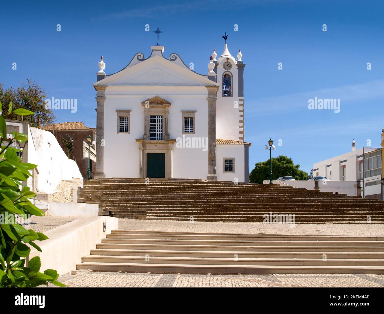 Church of Estoi north of Faro in the Portuguese region of the Algarve ...
