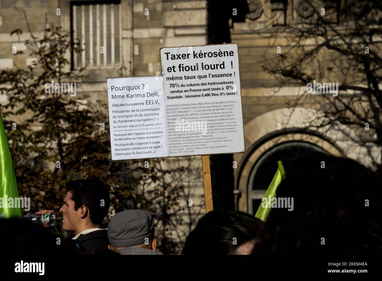 Ecologist flash mob protest on Notre Dame in Paris, France, on November ...