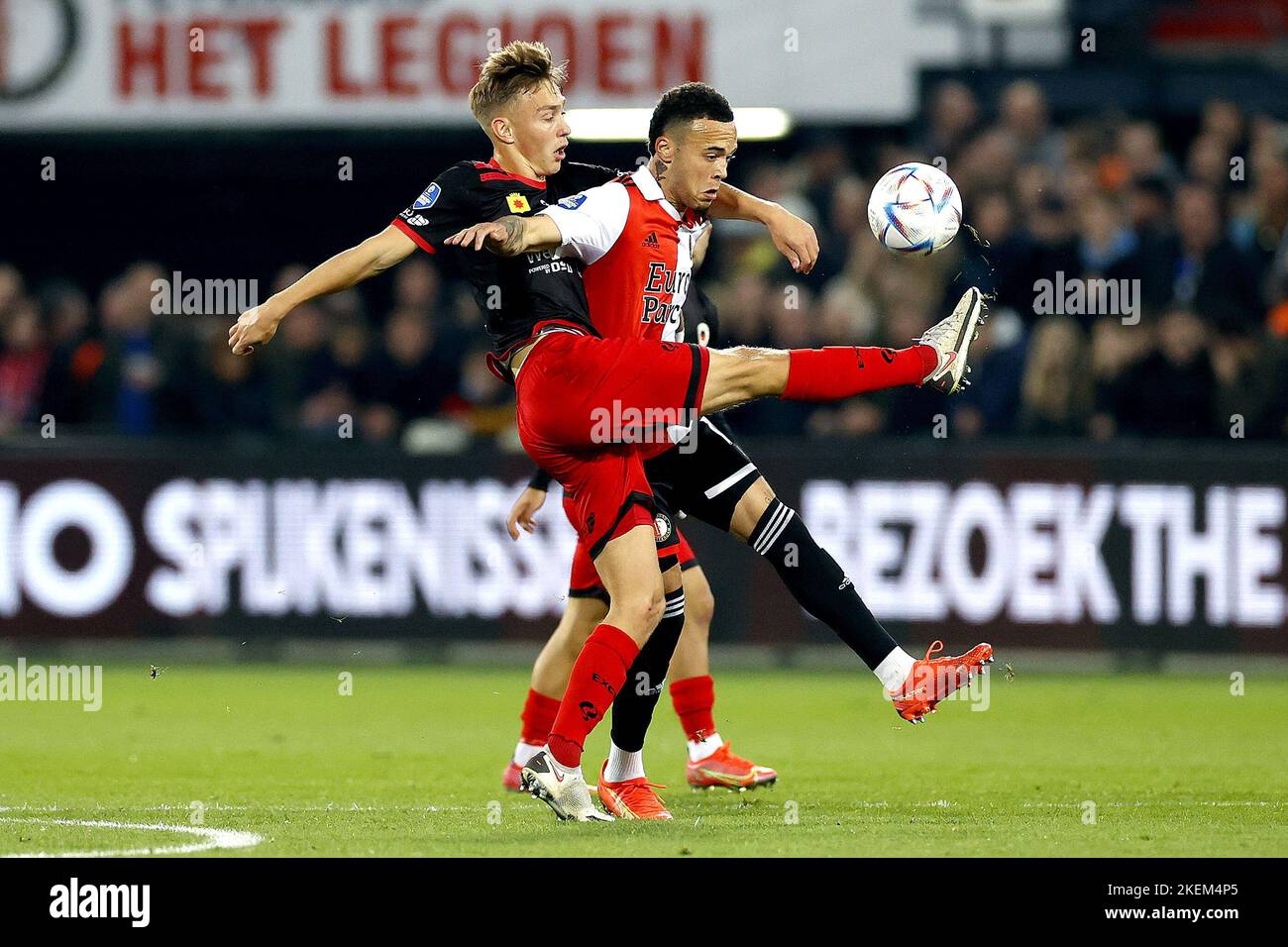 ROTTERDAM - (lr) Julian Baas of sbv Excelsior, Quilindschy Hartman of ...