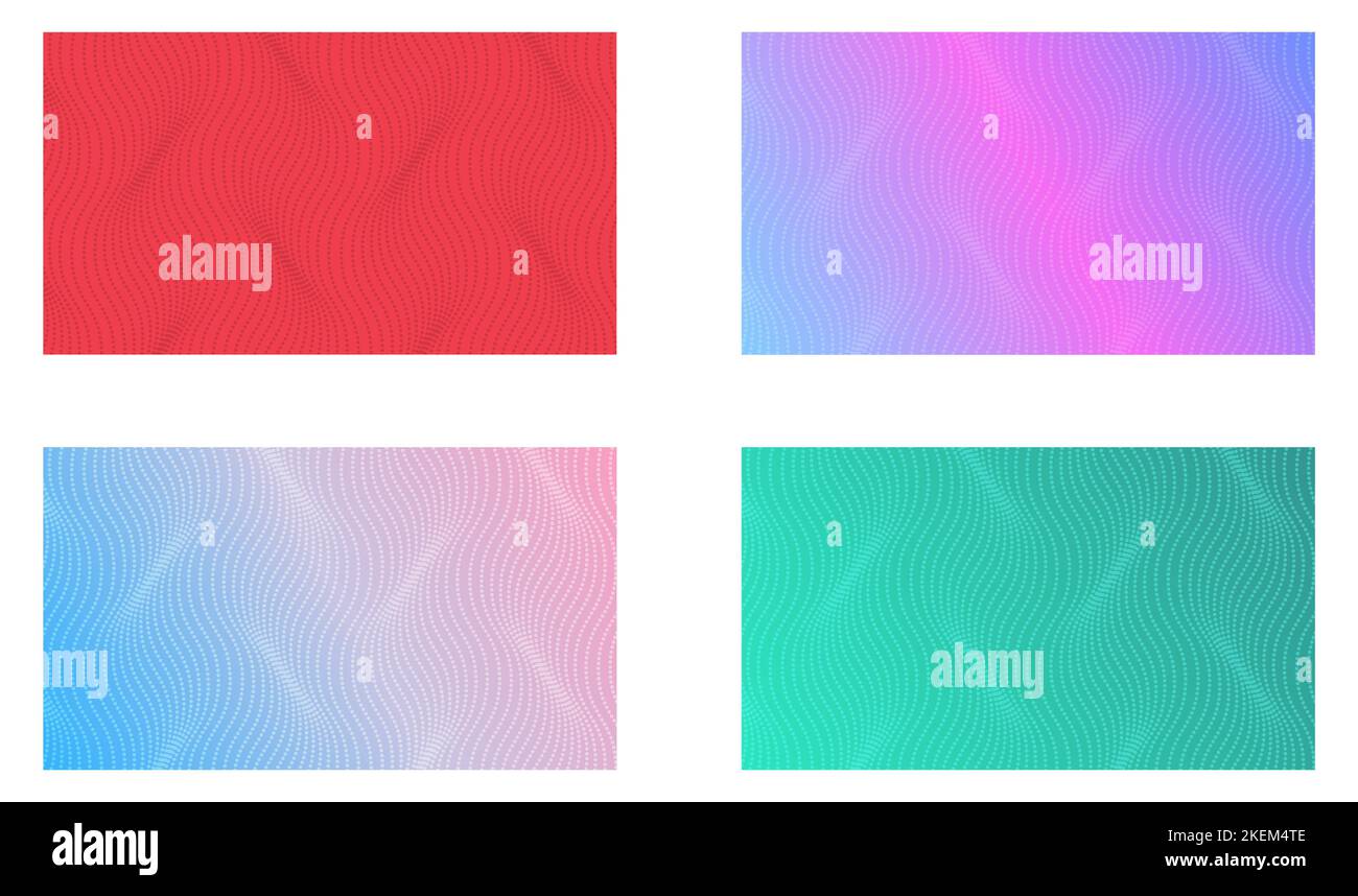 Set Of Halftone Abstract Background Design Modern Geometric Texture Vector Illustration