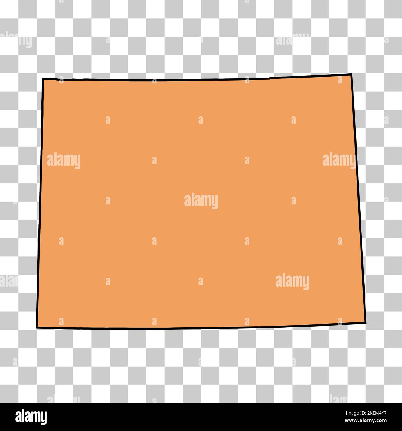 Wyoming map shape, united states of america. Flat concept icon symbol ...