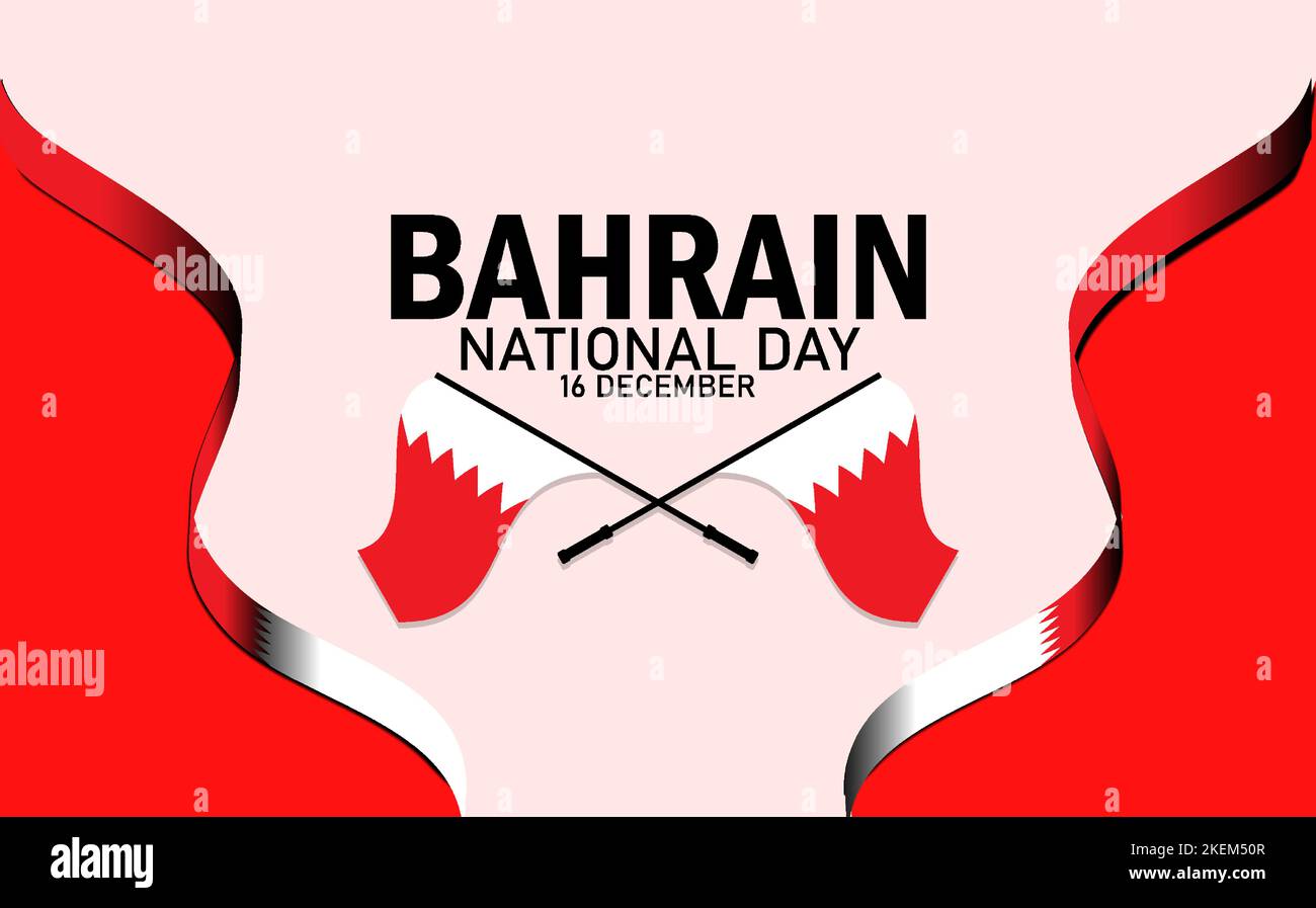 Bahrain national day celebration poster. National day vector with ...
