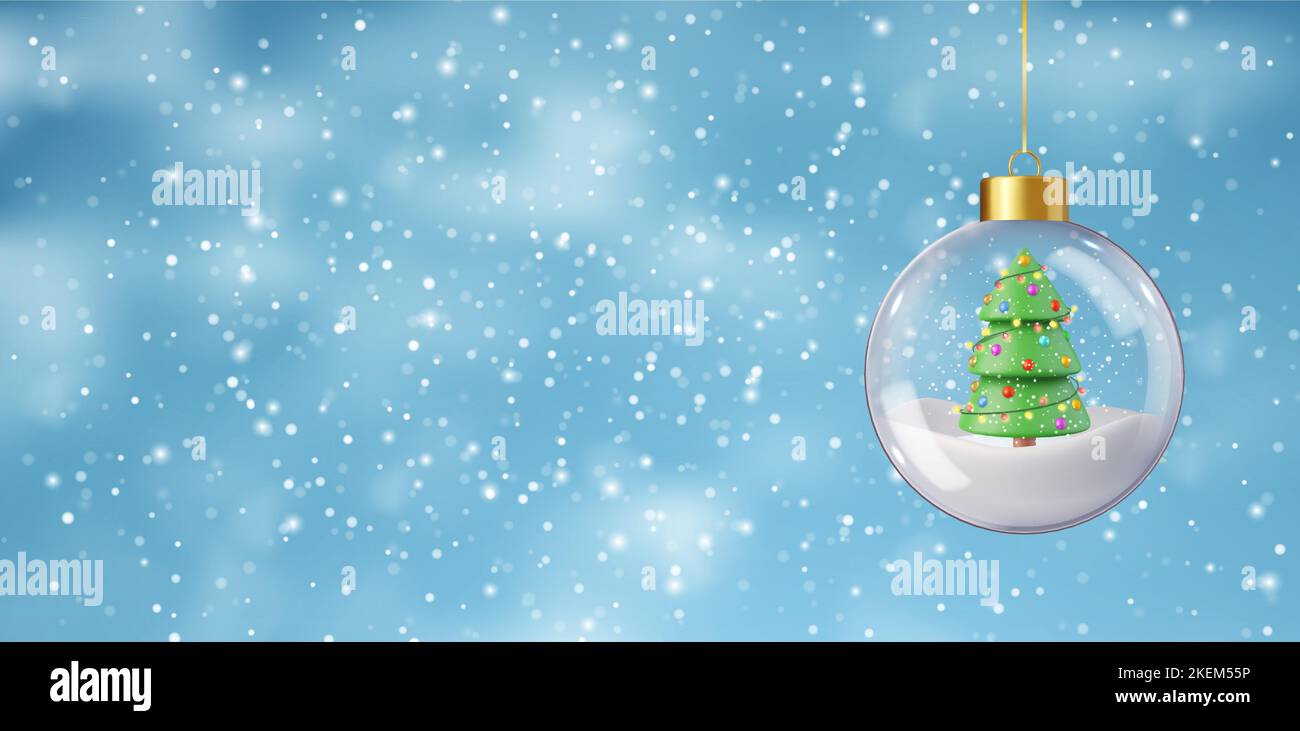 Christmas ball in pine Stock Vector Images - Alamy