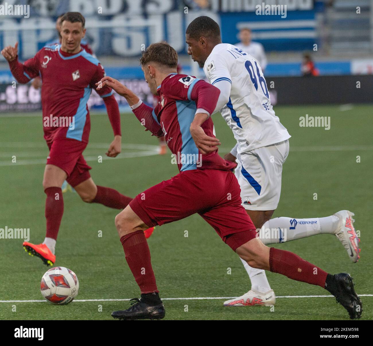 Lausanne Switzerland, 11/13/2022: Mayka Okuka (Middle) of Fc Lausanne ...
