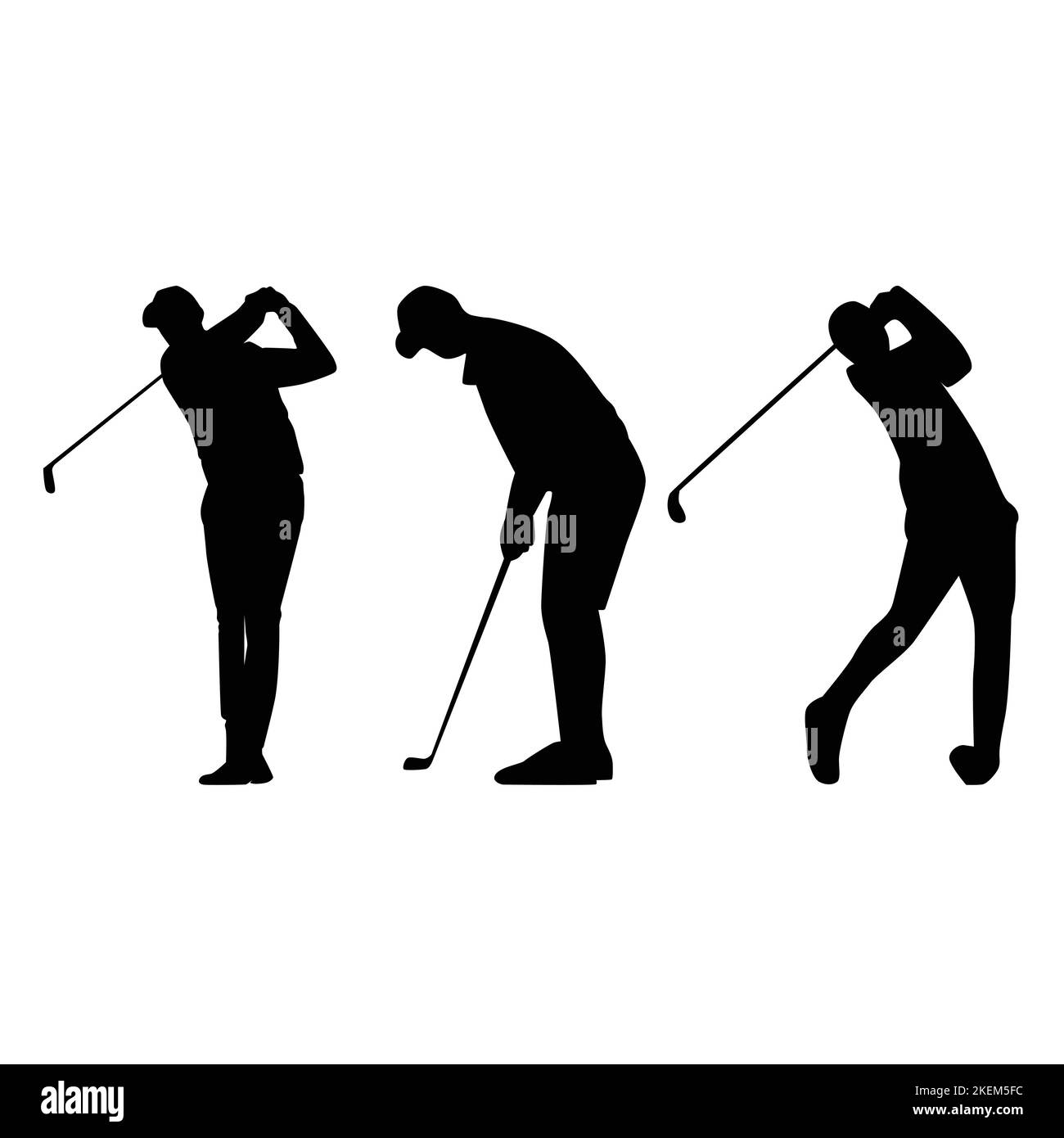 Golf swing player isolated Black and White Stock Photos & Images - Alamy