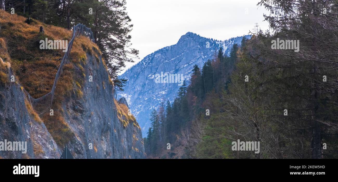Austrian alps, Green meadows, alpine cottages and mountains Stock Photo ...