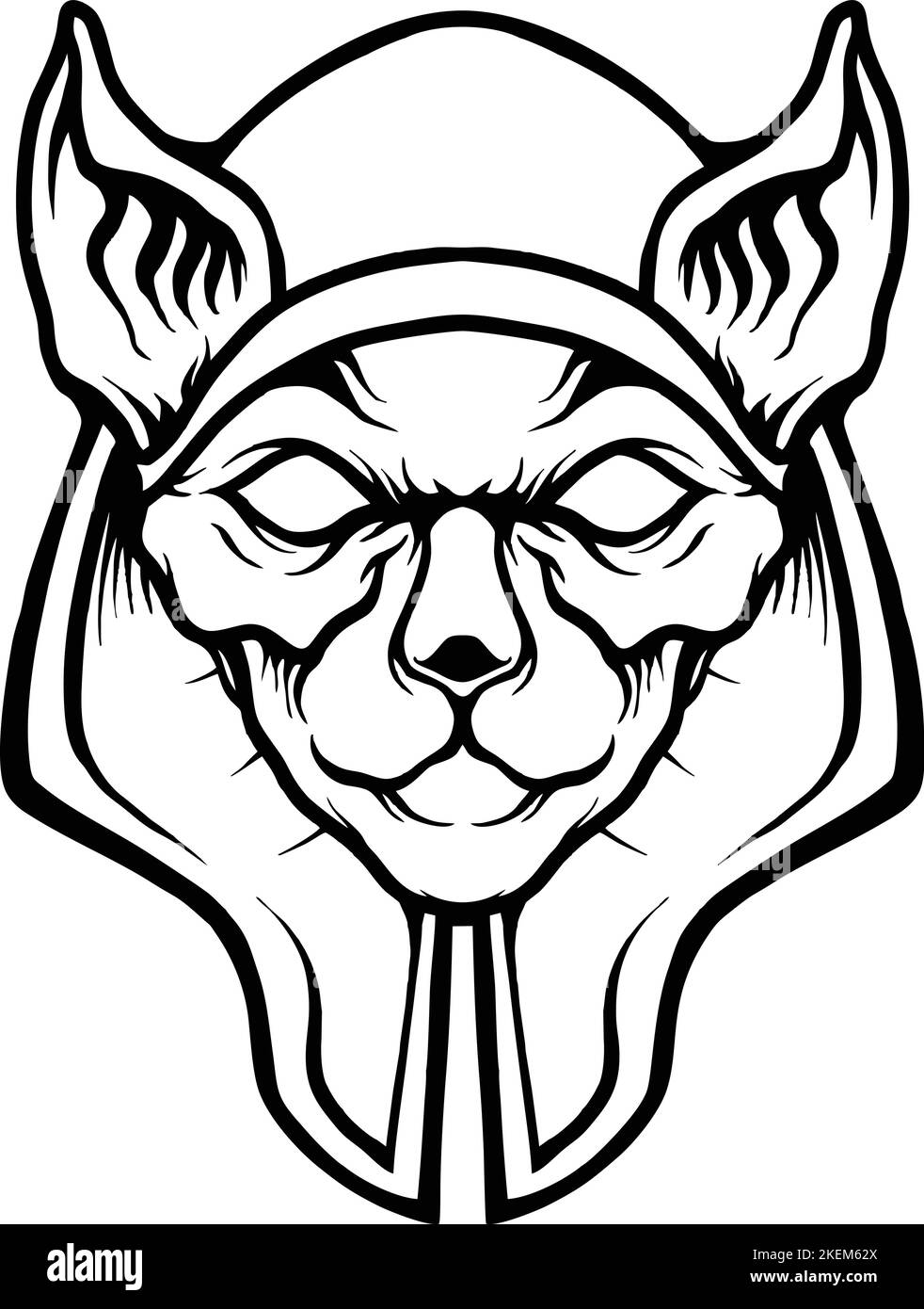 Silhouette Egyptian Spinx Cat Logo vector illustrations for your work ...