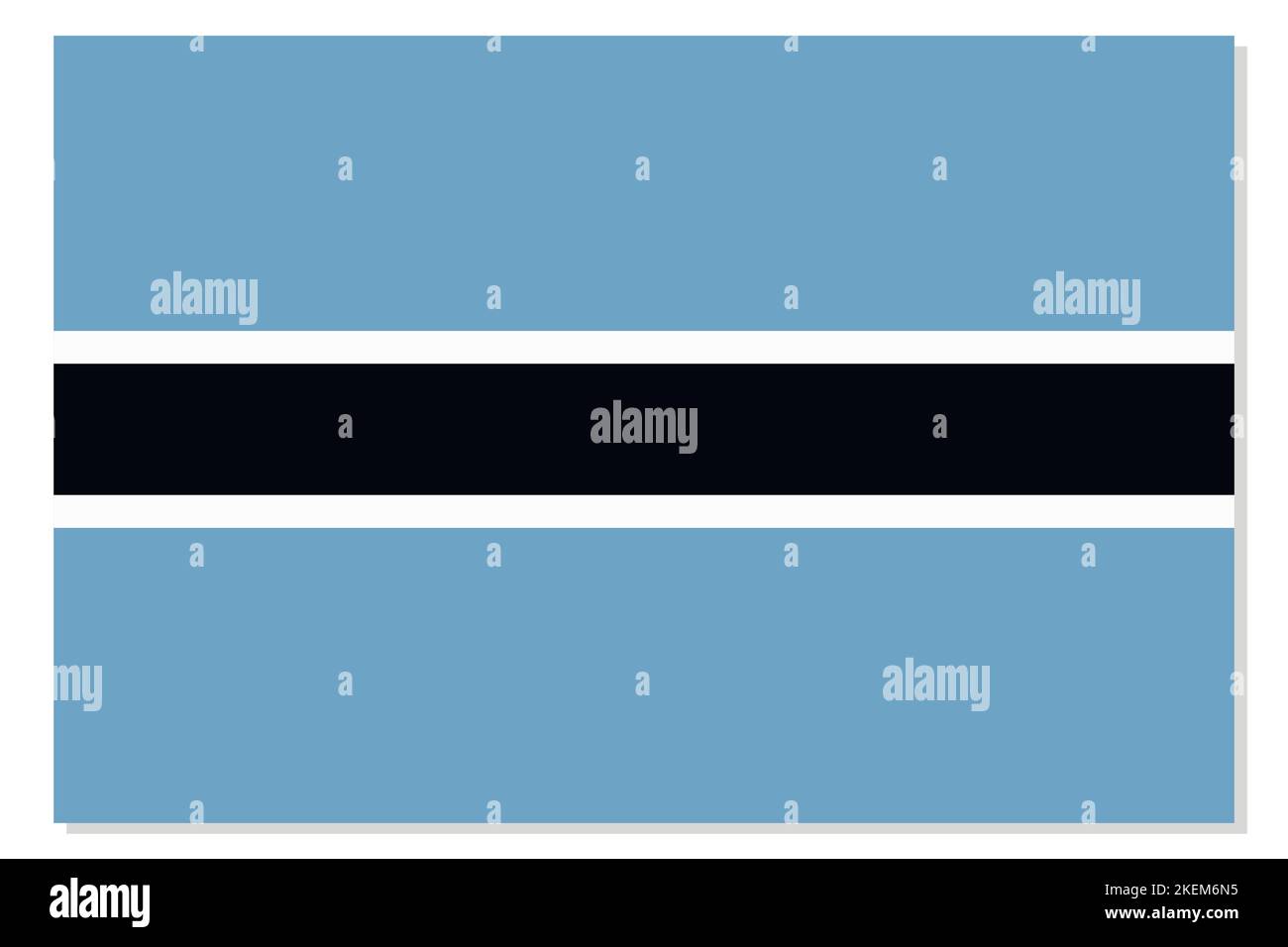 Flag of Botswana. National symbol in official colors. Template icon ...