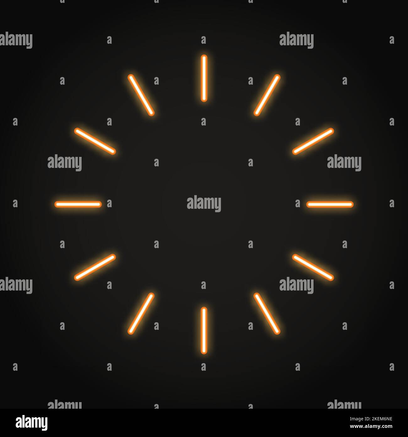 Neon round glowing lines frame in line style. Firework shine, circular ...