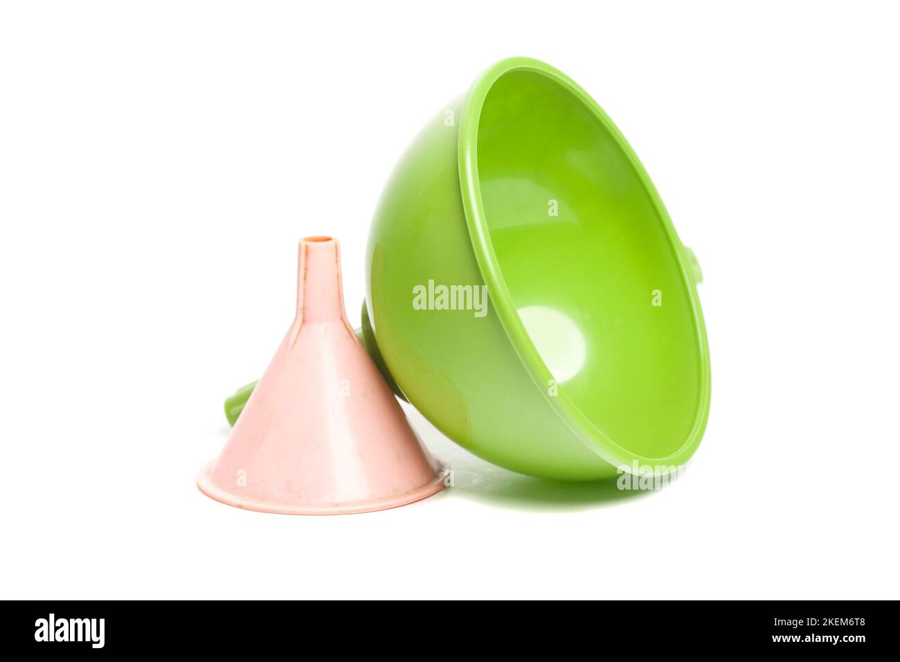 plastic funnels isolated on white Stock Photo - Alamy