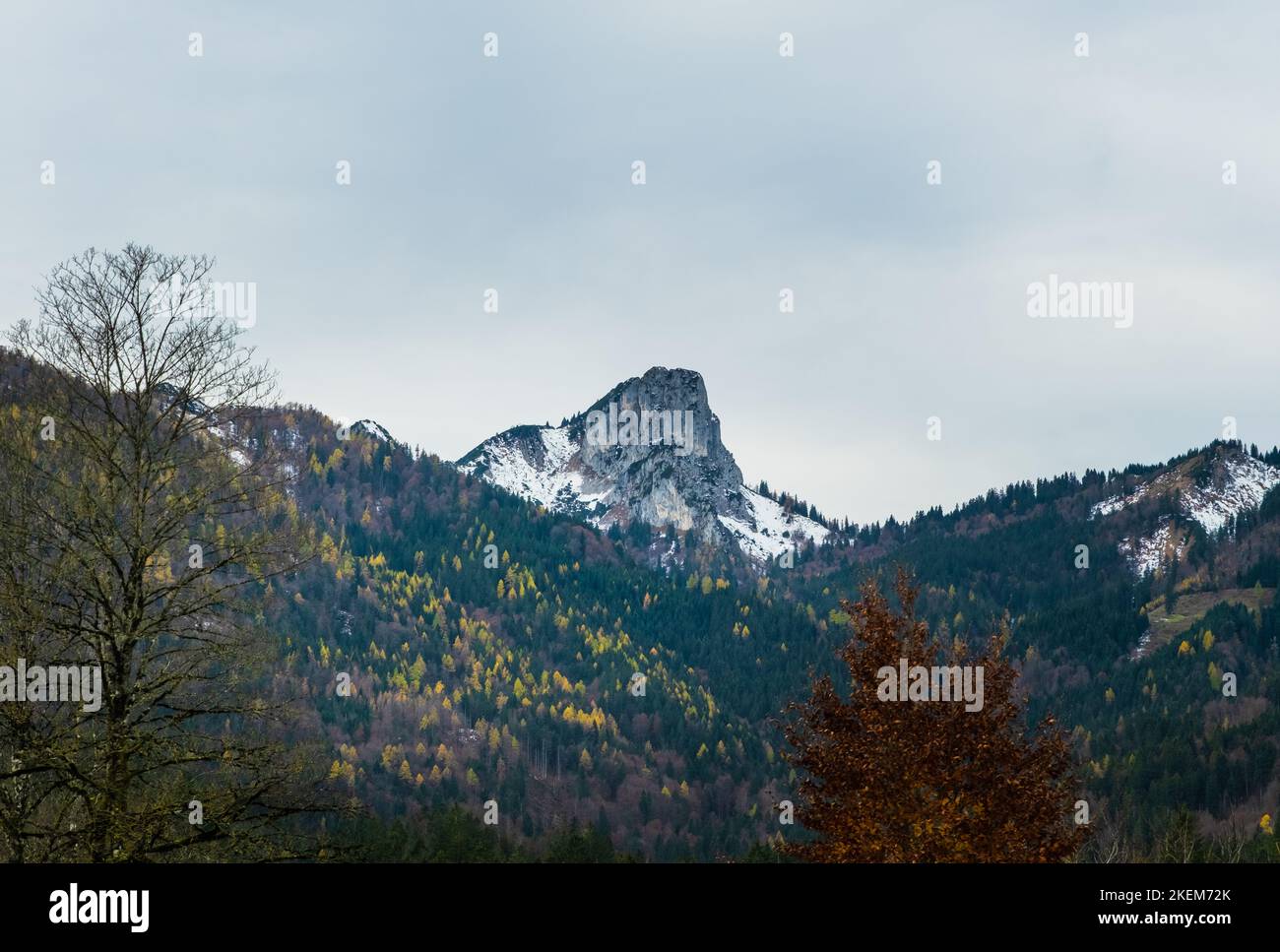 Austrian alps, Green meadows, alpine cottages and mountains Stock Photo ...