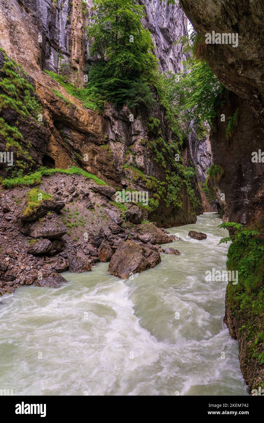 The Aare Gorge in the Swiss mountains Stock Photo - Alamy