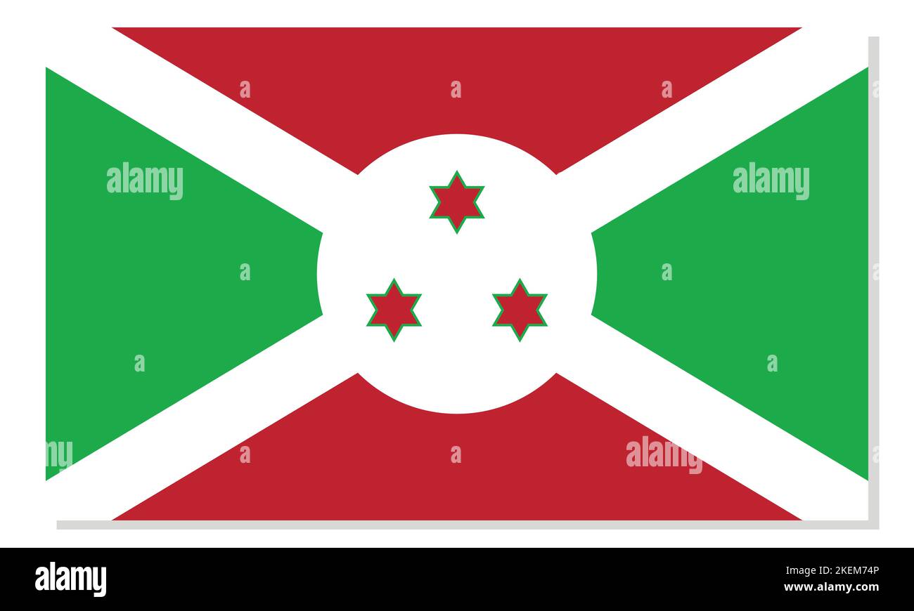 Flag of Burundi. National symbol in official colors. Template icon ...