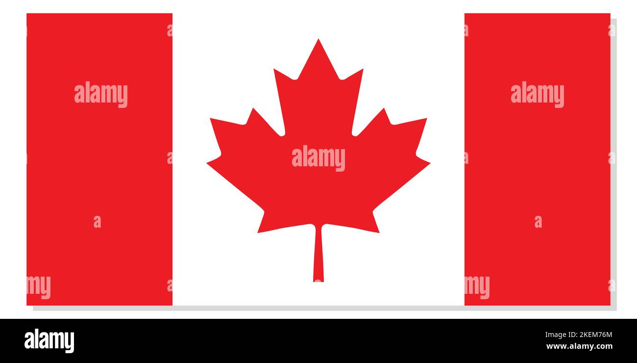 Flag of Canada. Canadian national symbol in official colors. Template ...