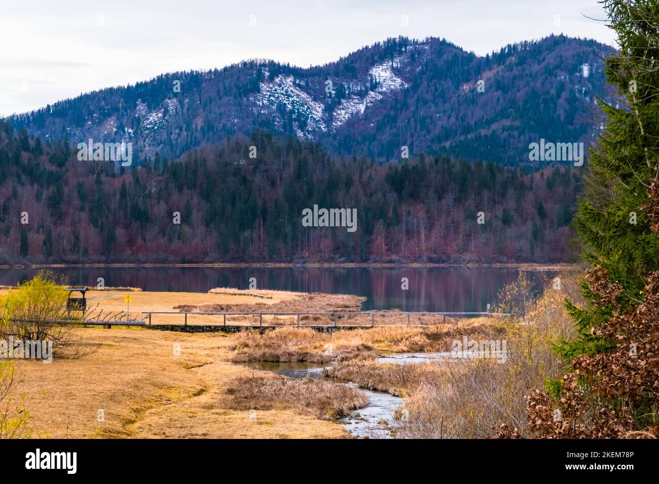 Austrian alps, Green meadows, alpine cottages and mountains Stock Photo ...