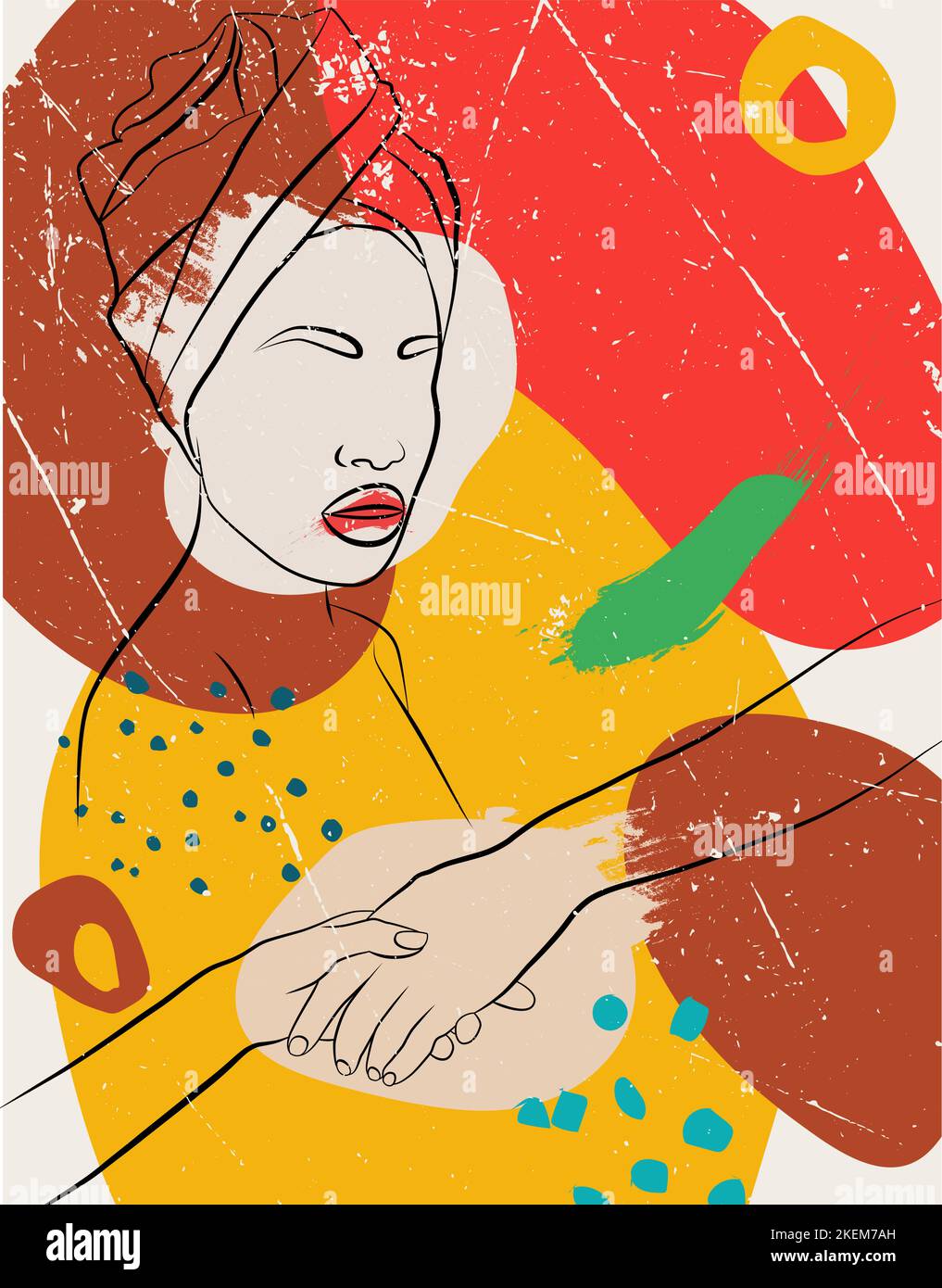 In a minimalistic abstract style. Fashionable illustration and abstract ...