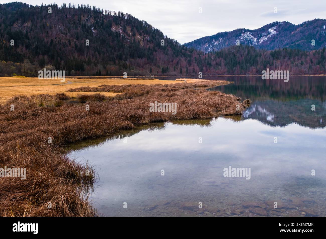 Austrian alps, Green meadows, alpine cottages and mountains Stock Photo ...