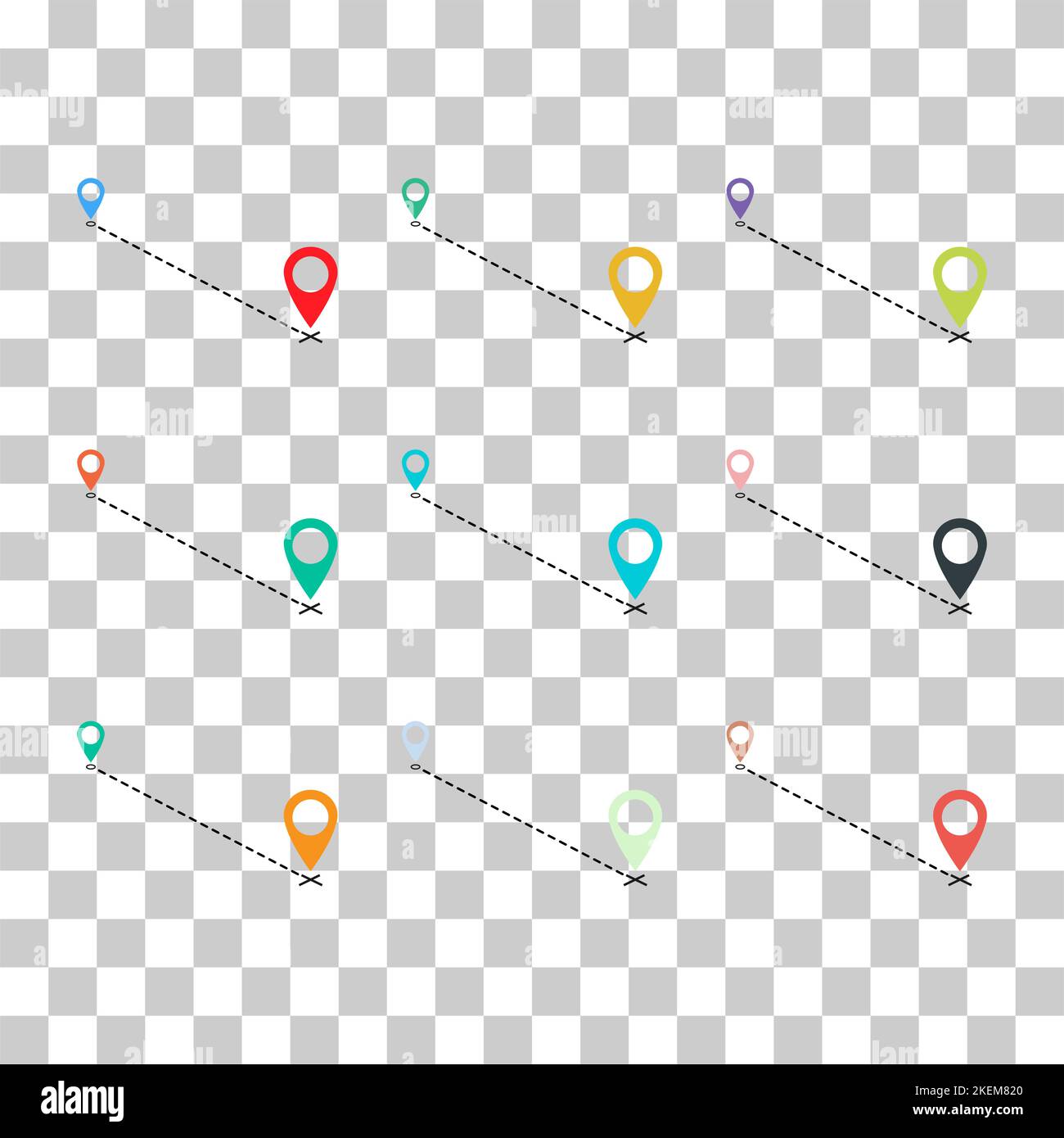Set of We have moved announcement design, location Vector icon symbol ...