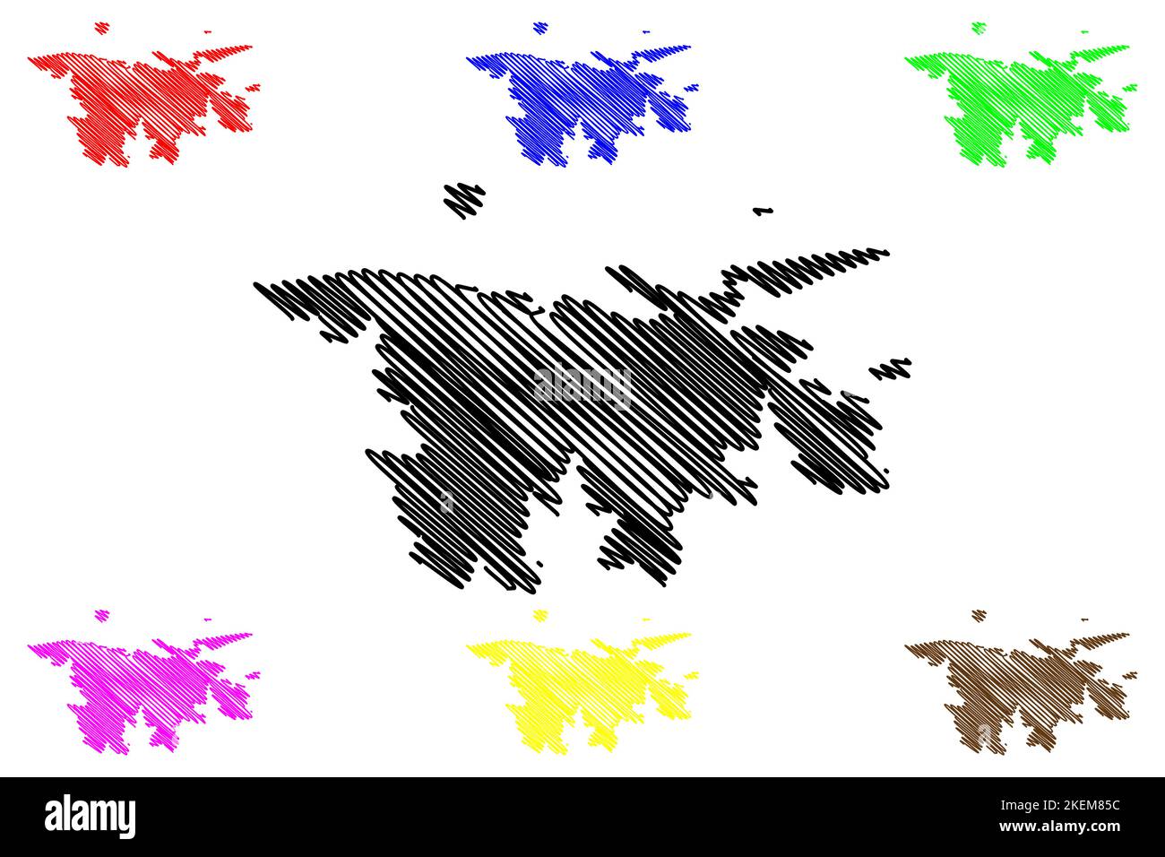 Agathonisi island (Hellenic Republic, Greece) map vector illustration ...