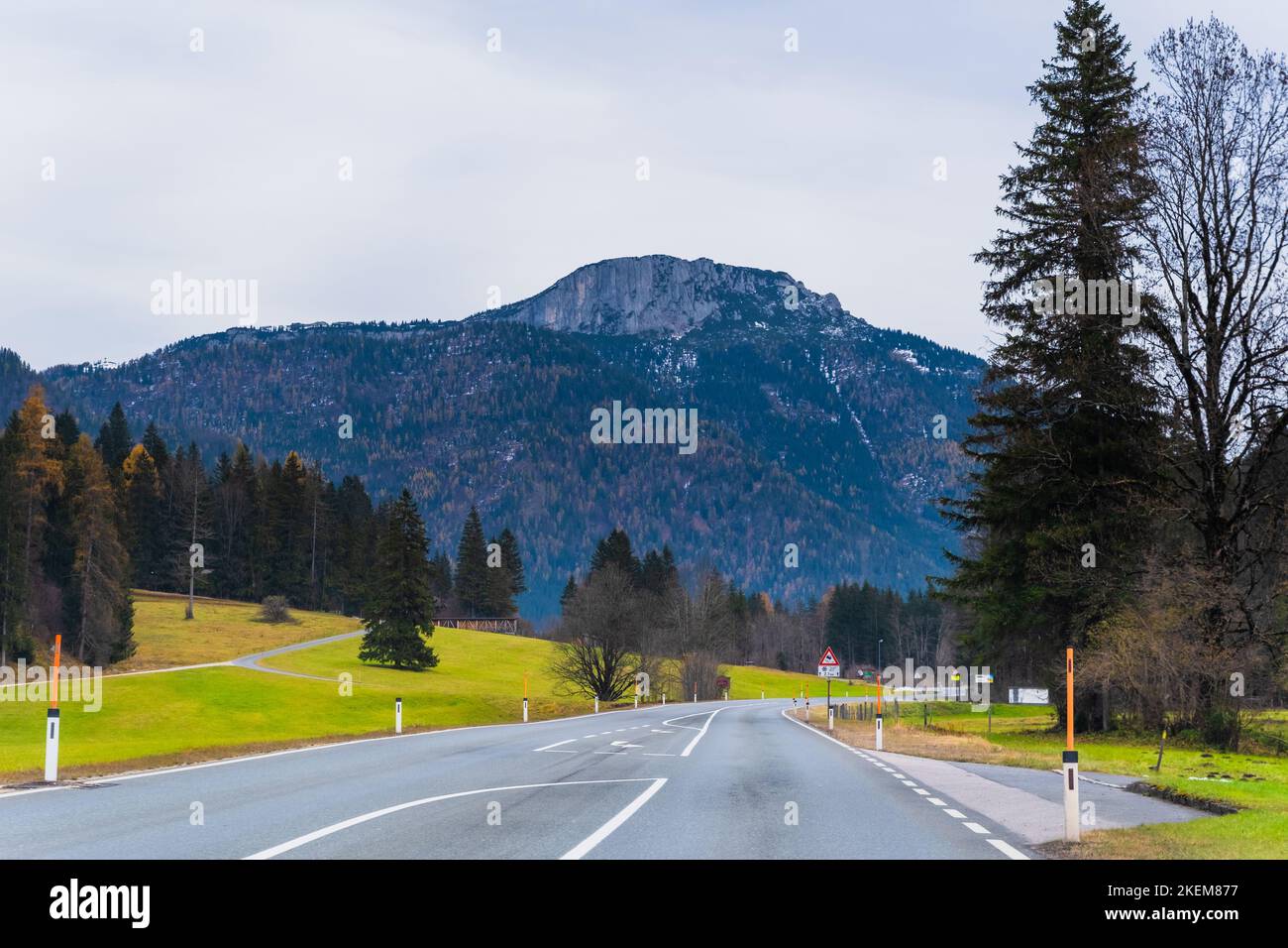 Austrian alps, Green meadows, alpine cottages and mountains Stock Photo ...