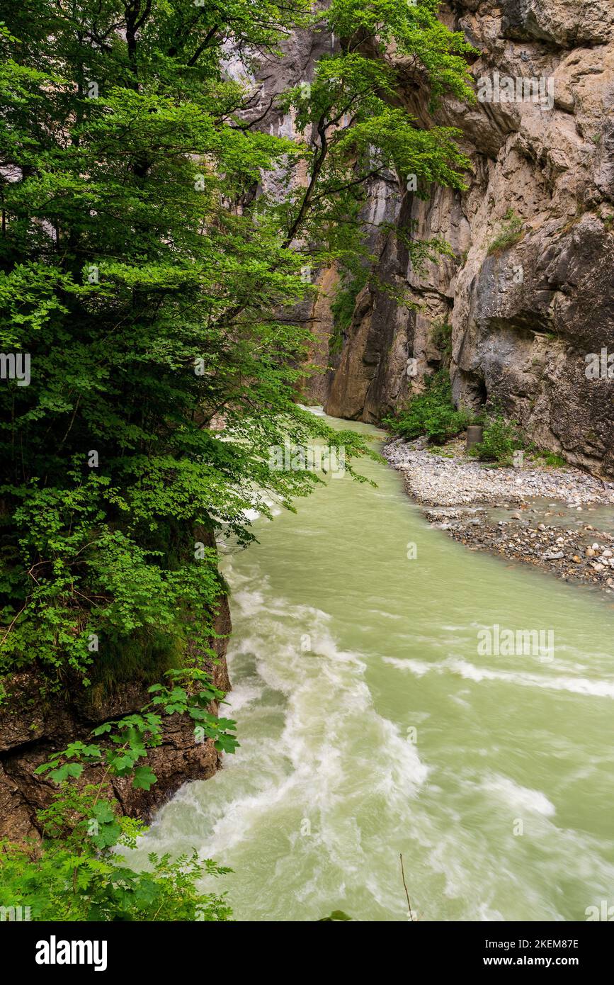 The Aare Gorge in the Swiss mountains Stock Photo - Alamy