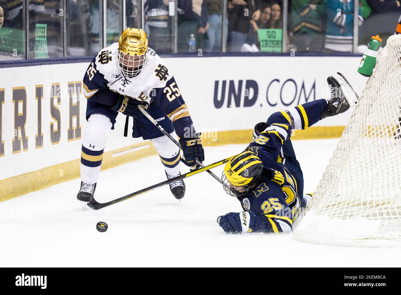 South Bend, Indiana, USA. 12th Nov, 2022. Notre Dame forward Solag ...