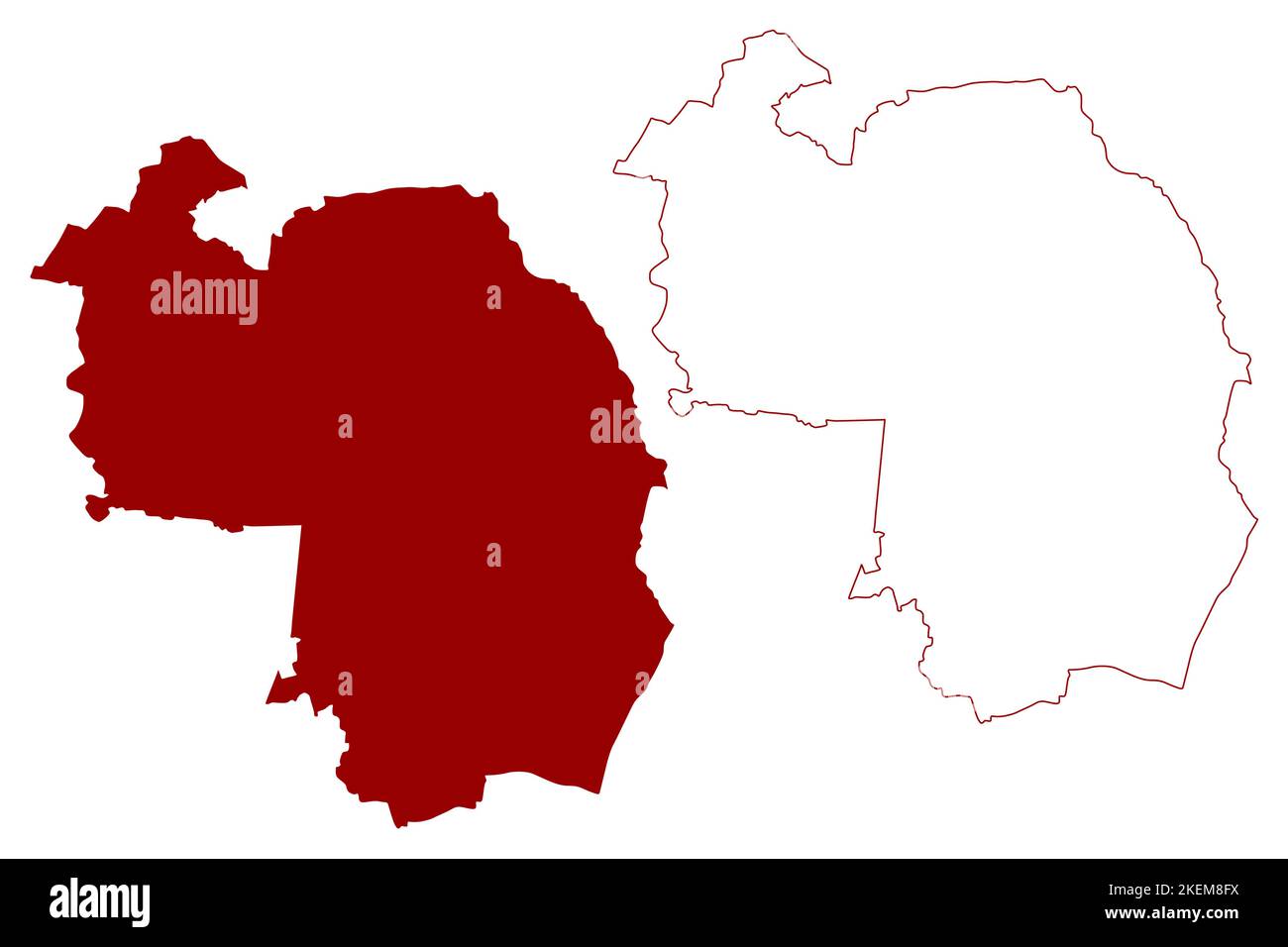 North lincolnshire vector outline map hi-res stock photography and ...