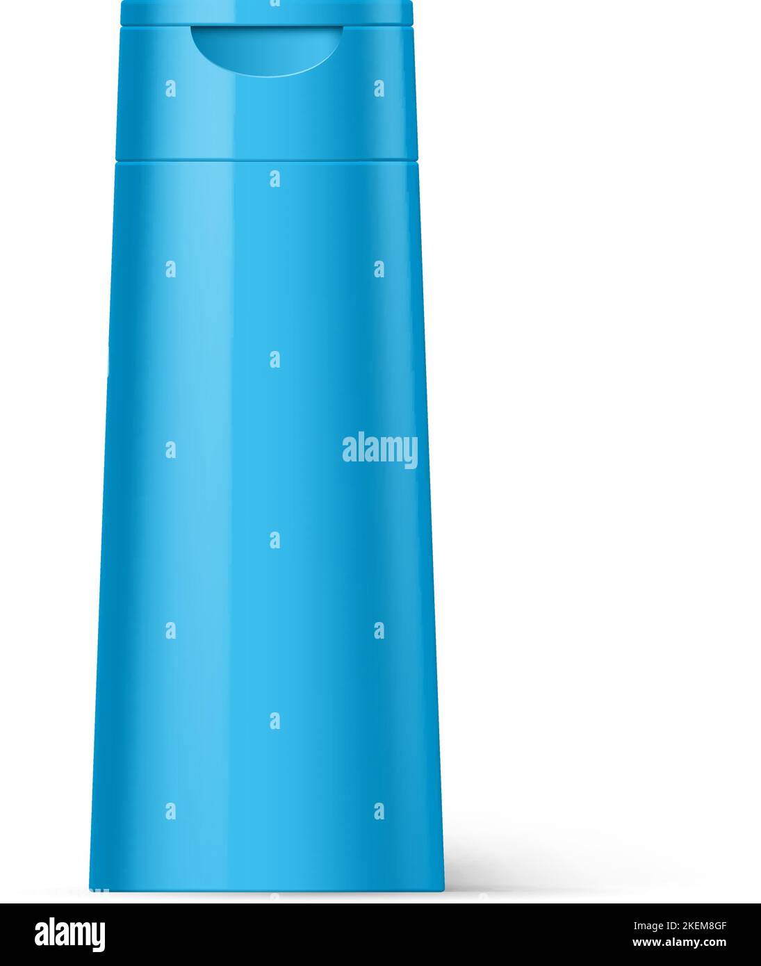 Blue Bottle Shampoo Packaging Isolated on White Background Stock Vector ...