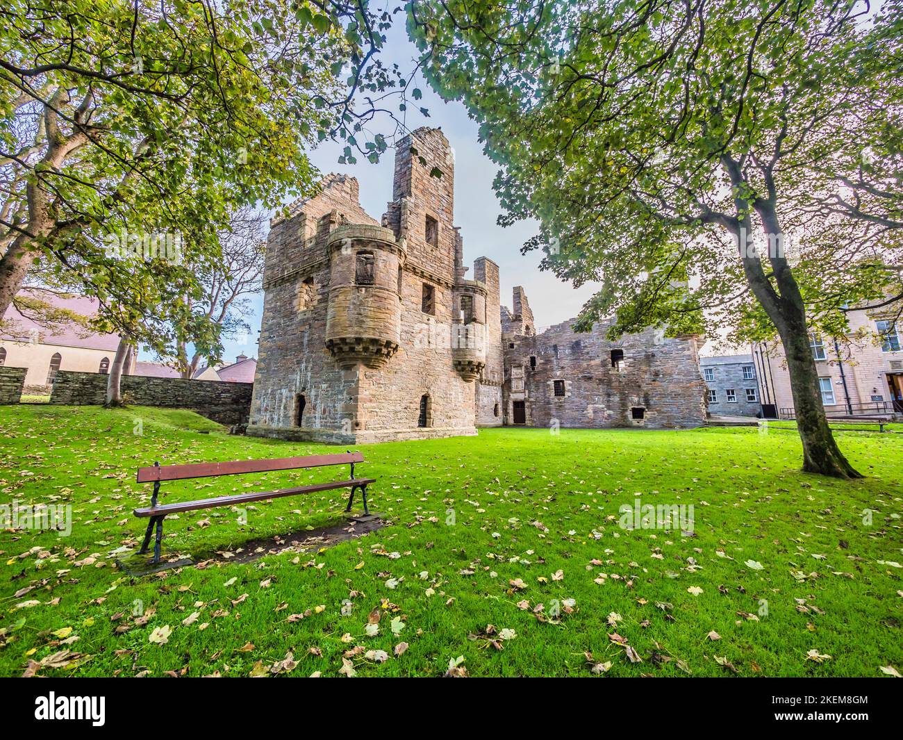 This is the 15th century ruins of the Bishop's and Earl's Palace near ...