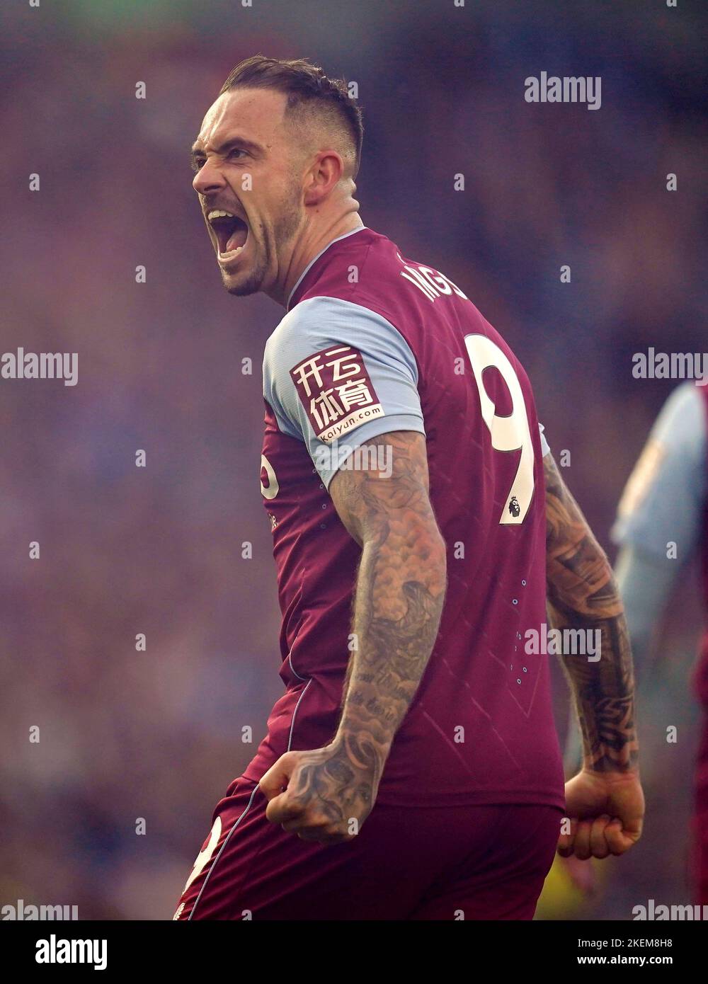 Aston Villa's Danny Ings celebrates scoring their side's second goal of ...