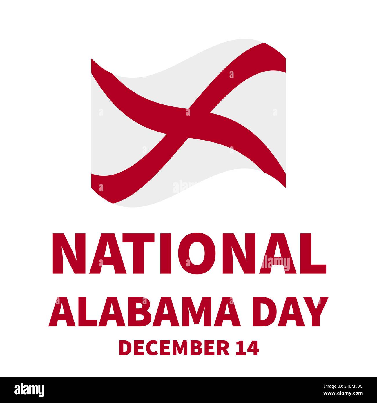 Alabama Day typography poster. Holiday celebration on December 14 ...