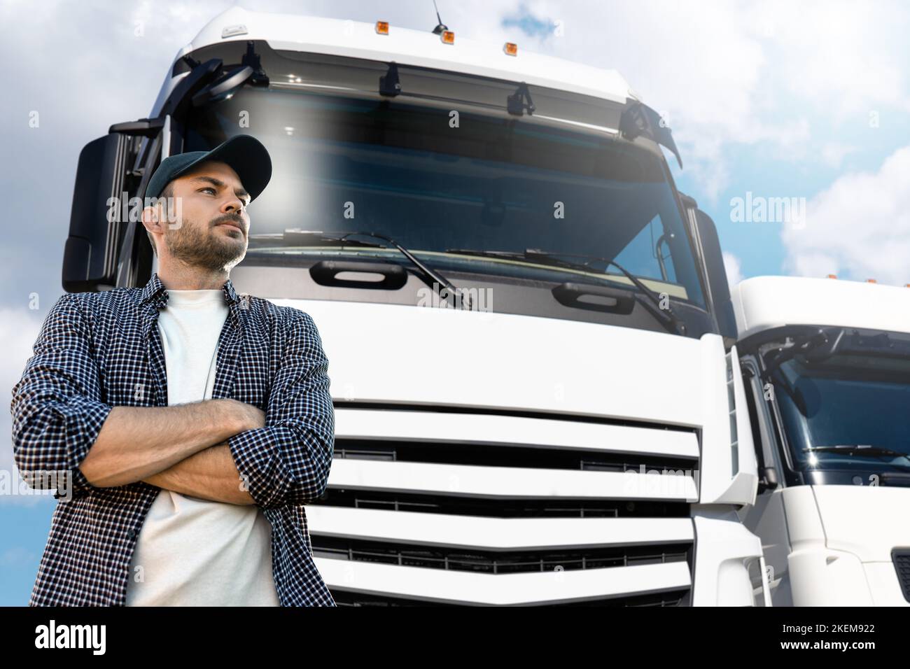 Semi trucks vehicle man hi-res stock photography and images - Alamy