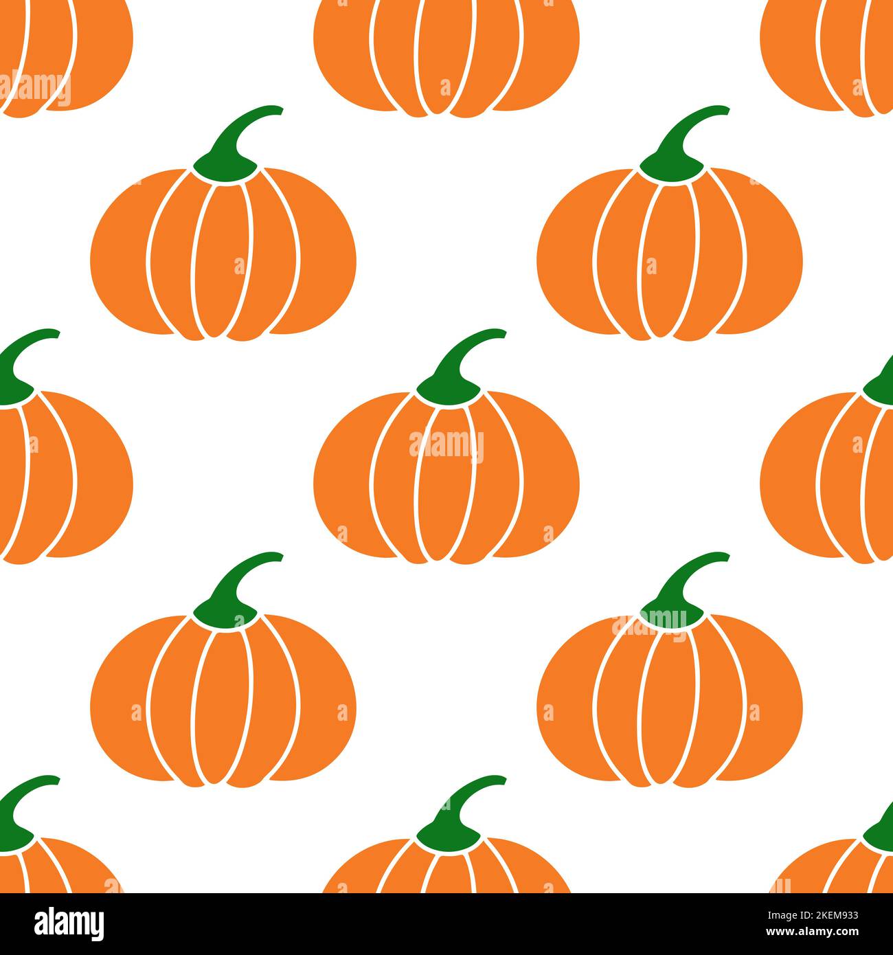 Hand drawn pumpkins seamless pattern. Thanksgiving vector background ...