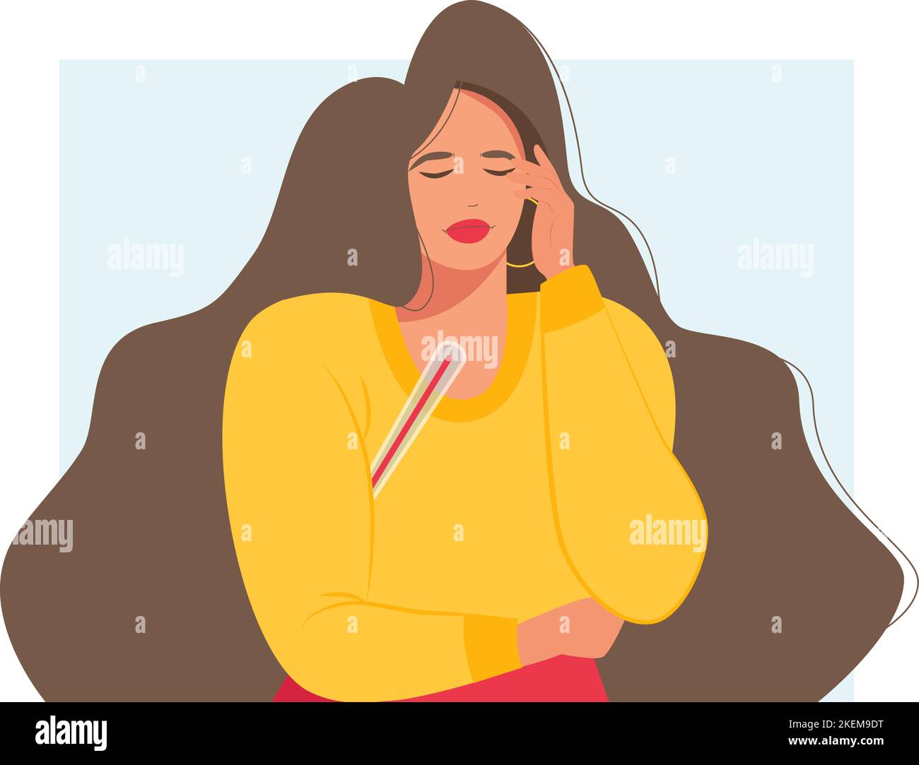 Weak with fever Stock Vector Images - Alamy