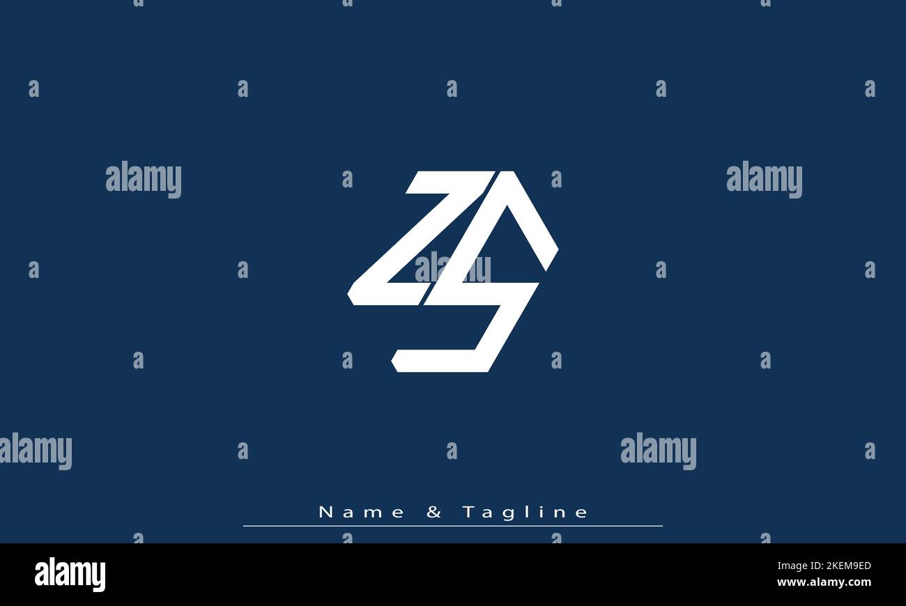 Alphabet letters Initials Monogram logo ZS , SZ Stock Vector Image ...