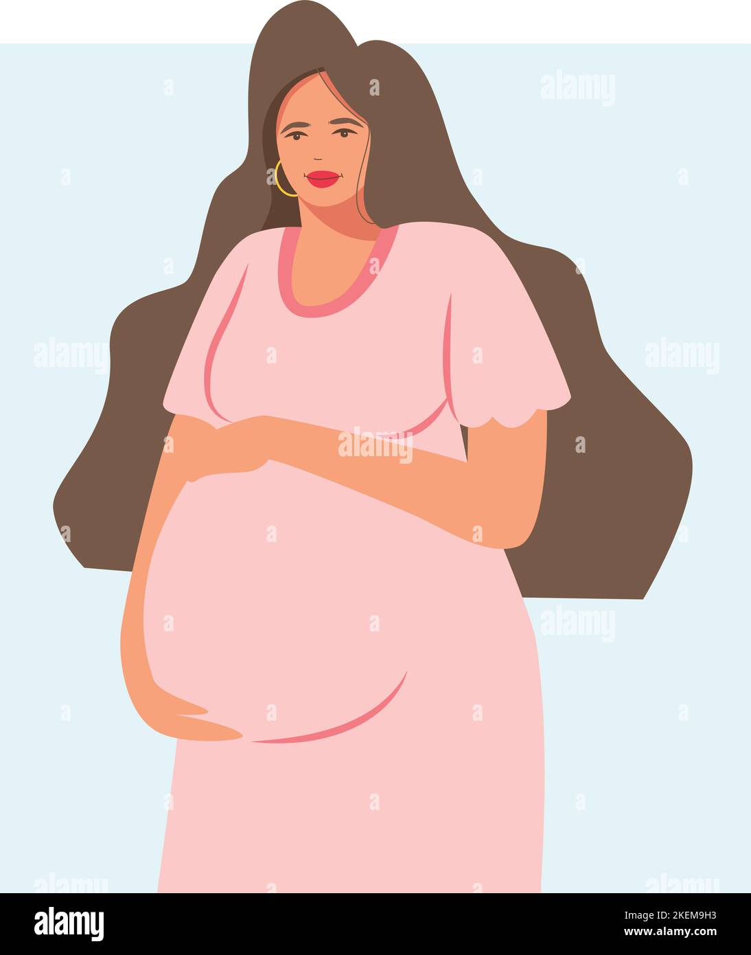 A Modern Banner About Pregnancy And Motherhood A Poster With A