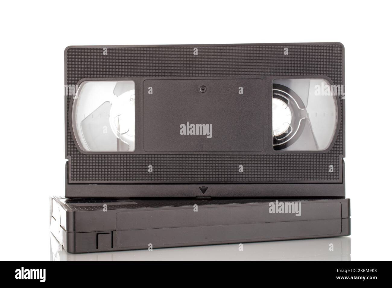 Two video cassettes, macro, isolated on white background Stock Photo ...