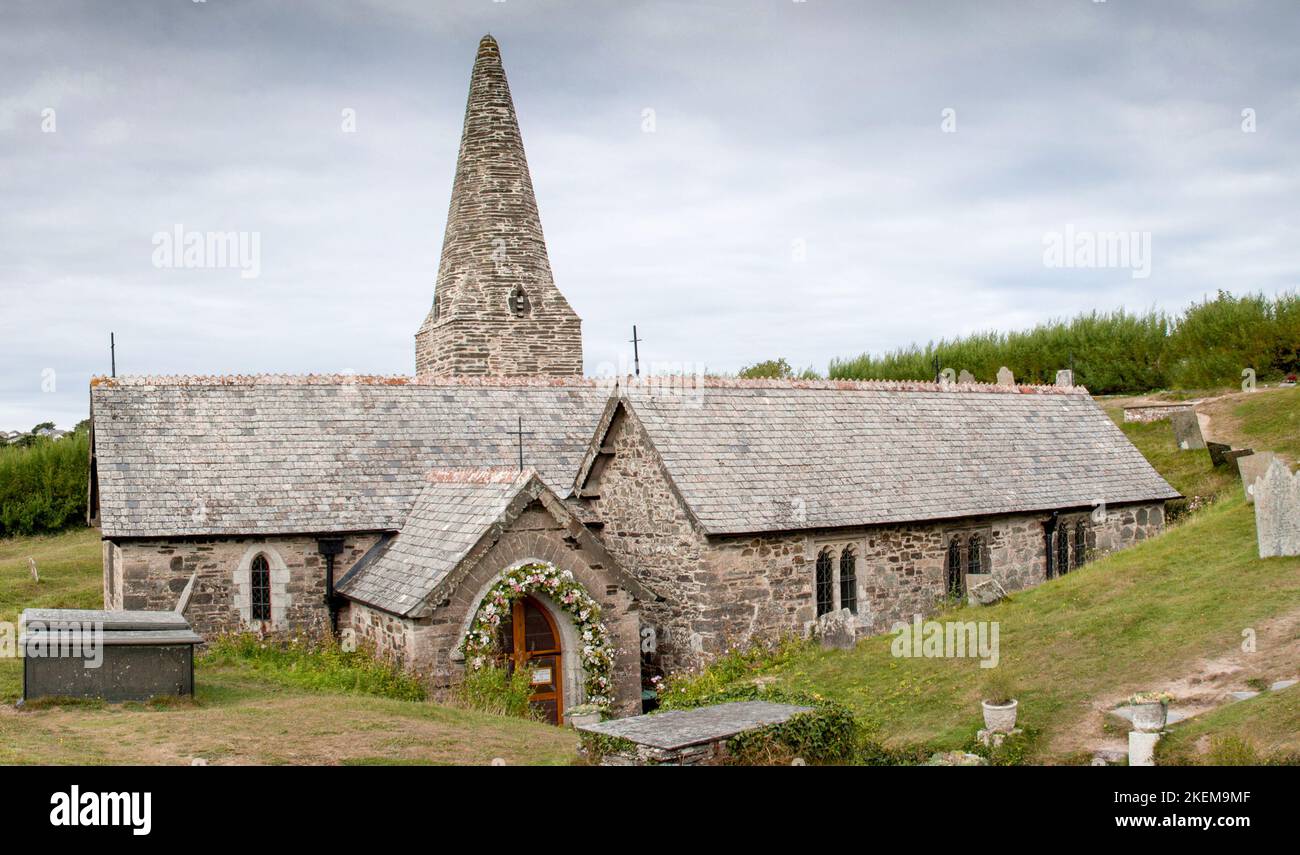 St Enodoc's Church, Trebetherick, Cornwall Stock Photo - Alamy